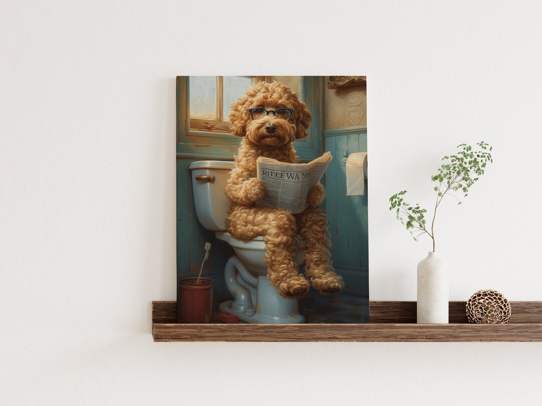 Goldendoodle Bathroom Sign Metal Sign Bathroom Art - Etsy