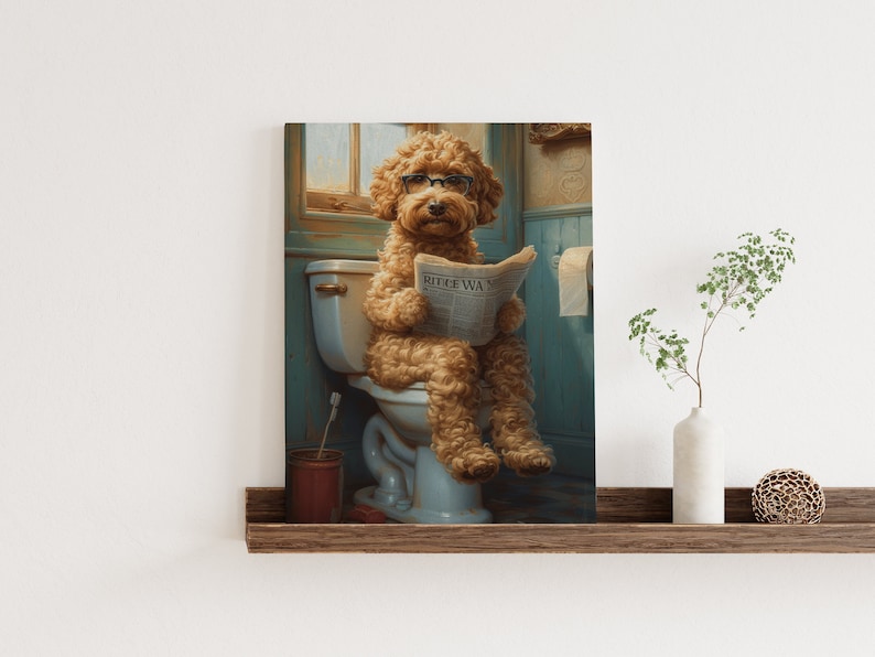 Goldendoodle Bathroom Sign Metal Sign Bathroom Art - Etsy
