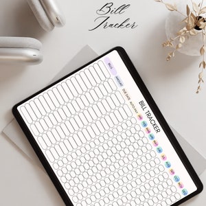 Digital Bill Tracker| Printable Bill Tracker| Editable Bill Tracker ...