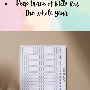 Digital Bill Tracker| Printable Bill Tracker| Editable Bill Tracker ...