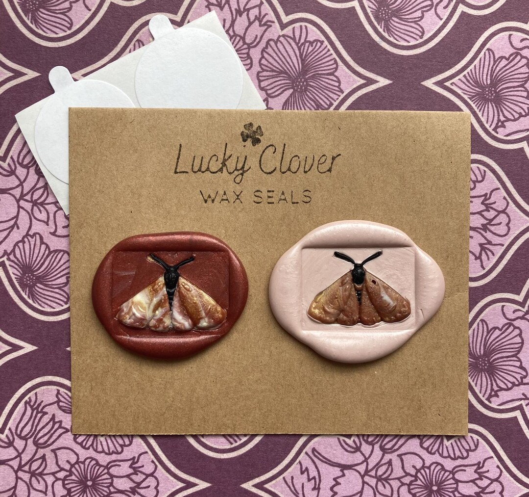 Sympathy Moth Seal Sticker- Set of 2 - Etsy