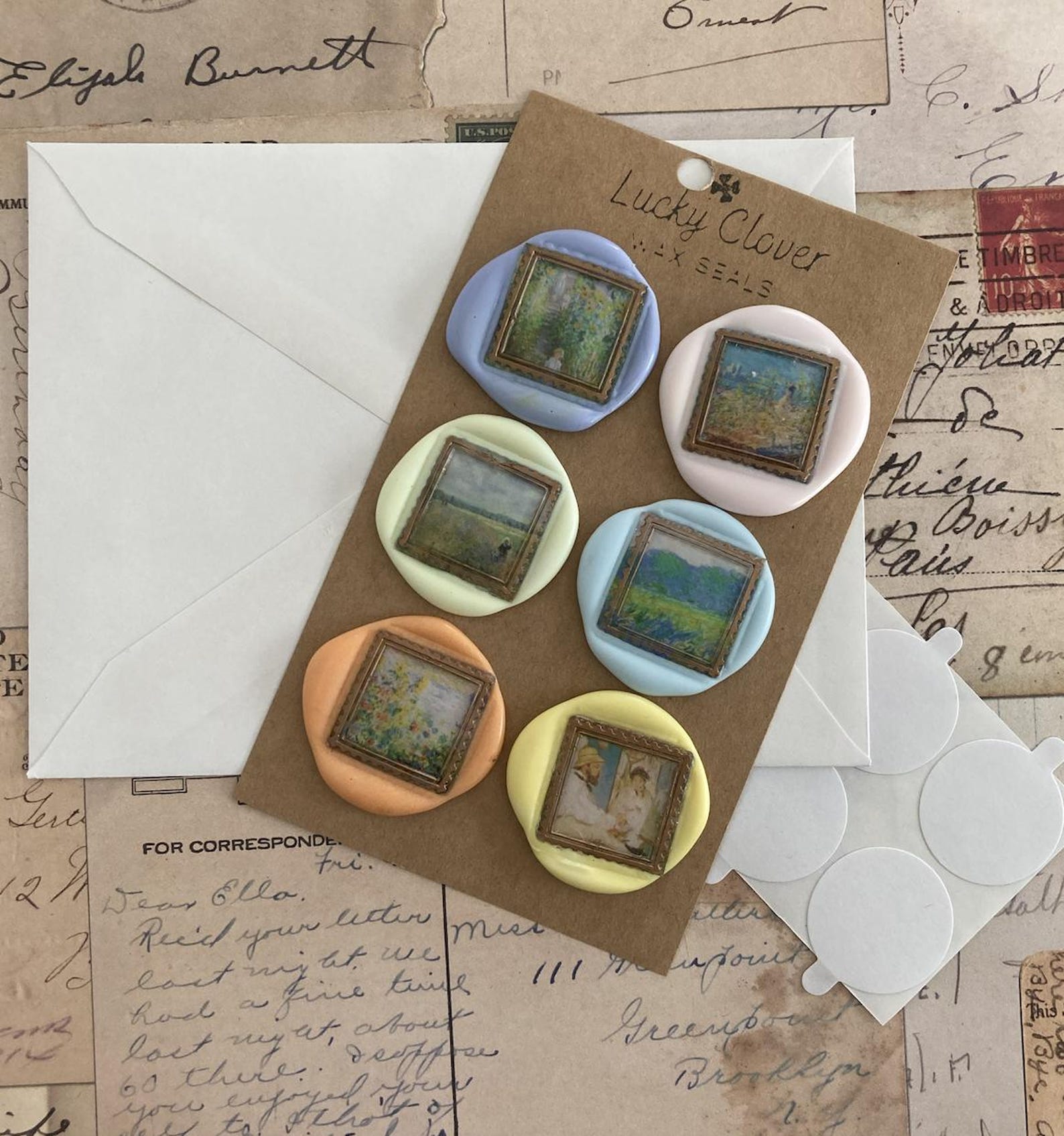 Framed Monet Wax Seal Sticker- Set of 6 - Etsy