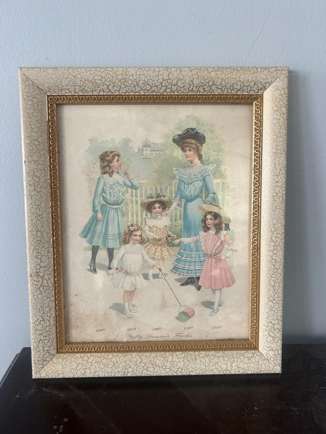 Vintage 1900’s Style-delineator Magazine Models Page Framed- Girls ...