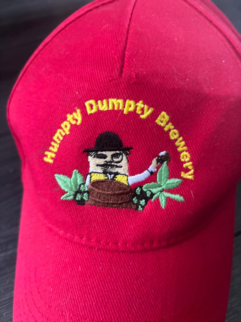 Red Humpty Dumpty Brewery Dad Hat – Embroidered Beer Lover Cap - Etsy
