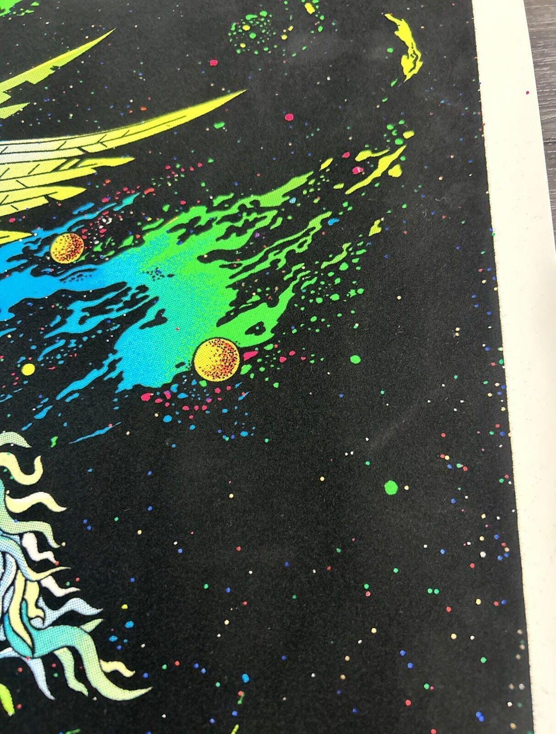 Vintage 70s Pegasus Winger Horses BLACKLIGHT Poster 35x23 Neon Kathy ...