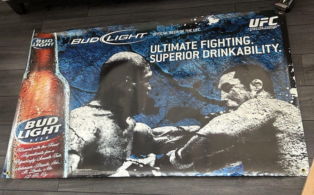 RARE 2008 Budweiser X UFC Banner MMA New Ultimate Fighting Championship ...