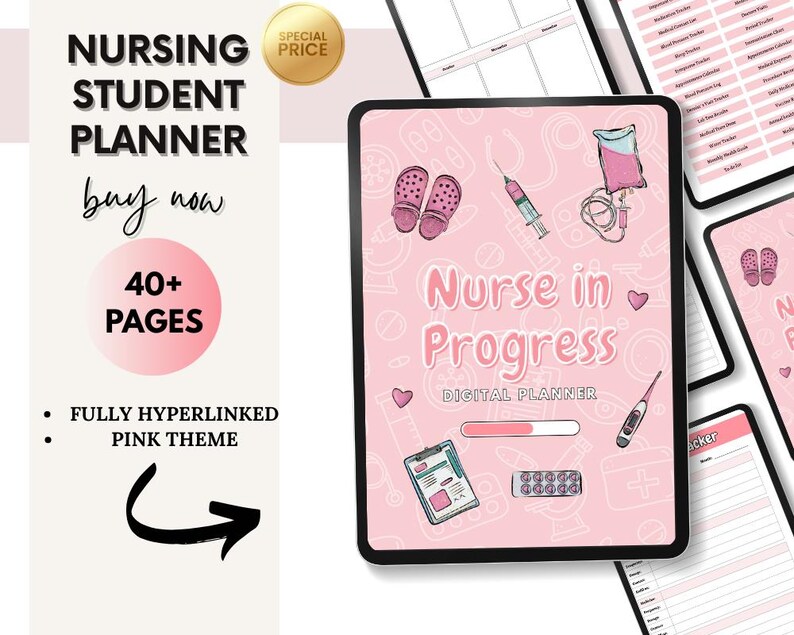 Nursing Student Digital Planner | Ultimate Nursing School Organizer ...