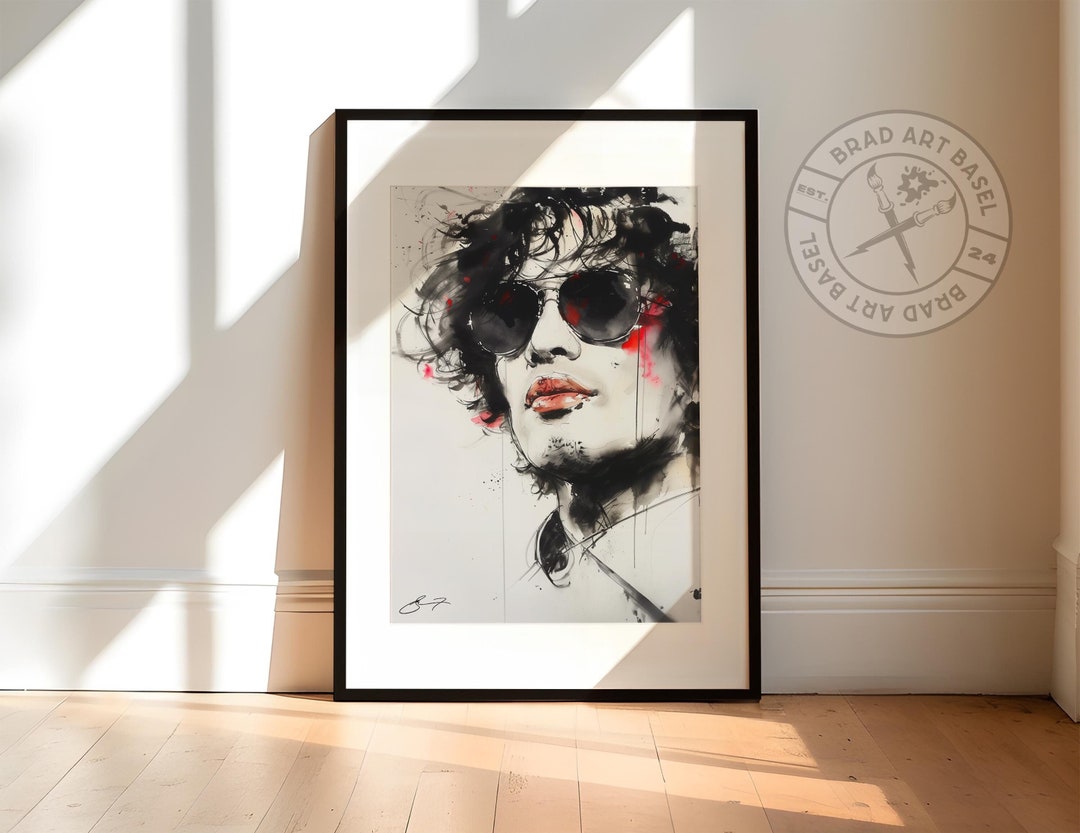 Rock N Roll Watercolor Illustration: Pop Rock Lifestyle Art Print or ...