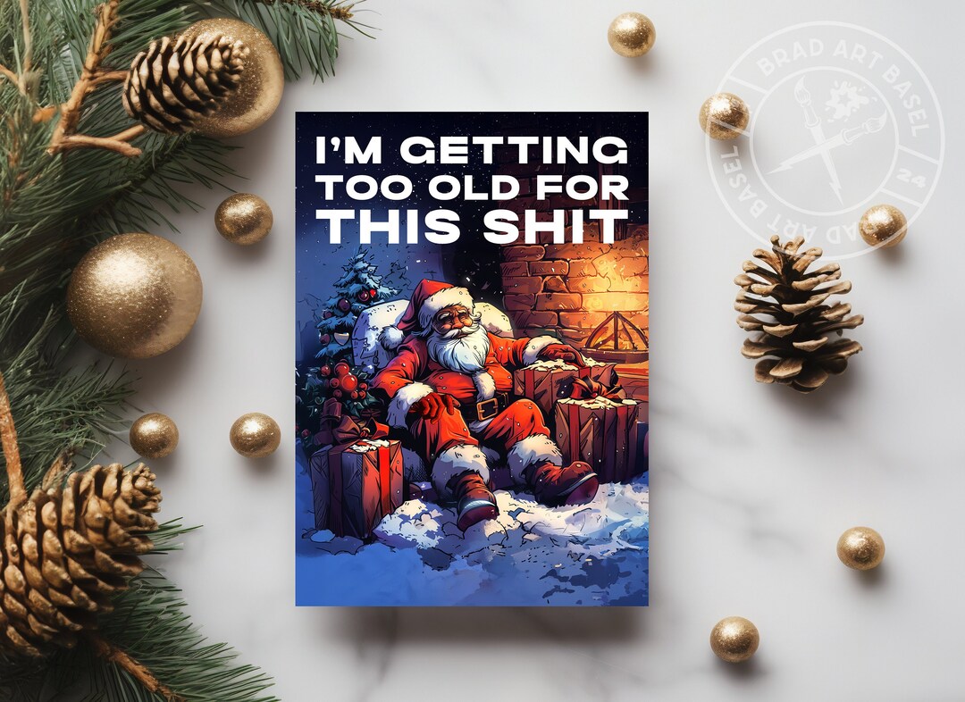 Funny Santa Christmas Card: Sarcastic Holiday Greeting - Etsy
