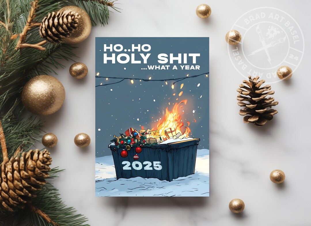 Funny 2025 Christmas Card: Sarcastic Holiday Greeting - Etsy