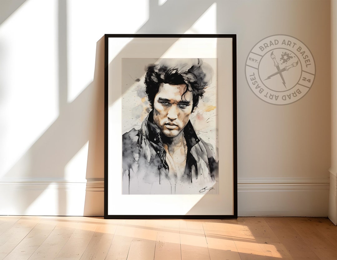 Elvis Presley Poster | Watercolor Illustration by Artist Brad Fanshaw ...