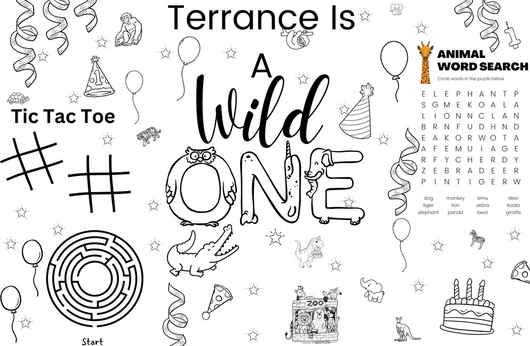 Activity Sheet (TEMPLATE) - Etsy