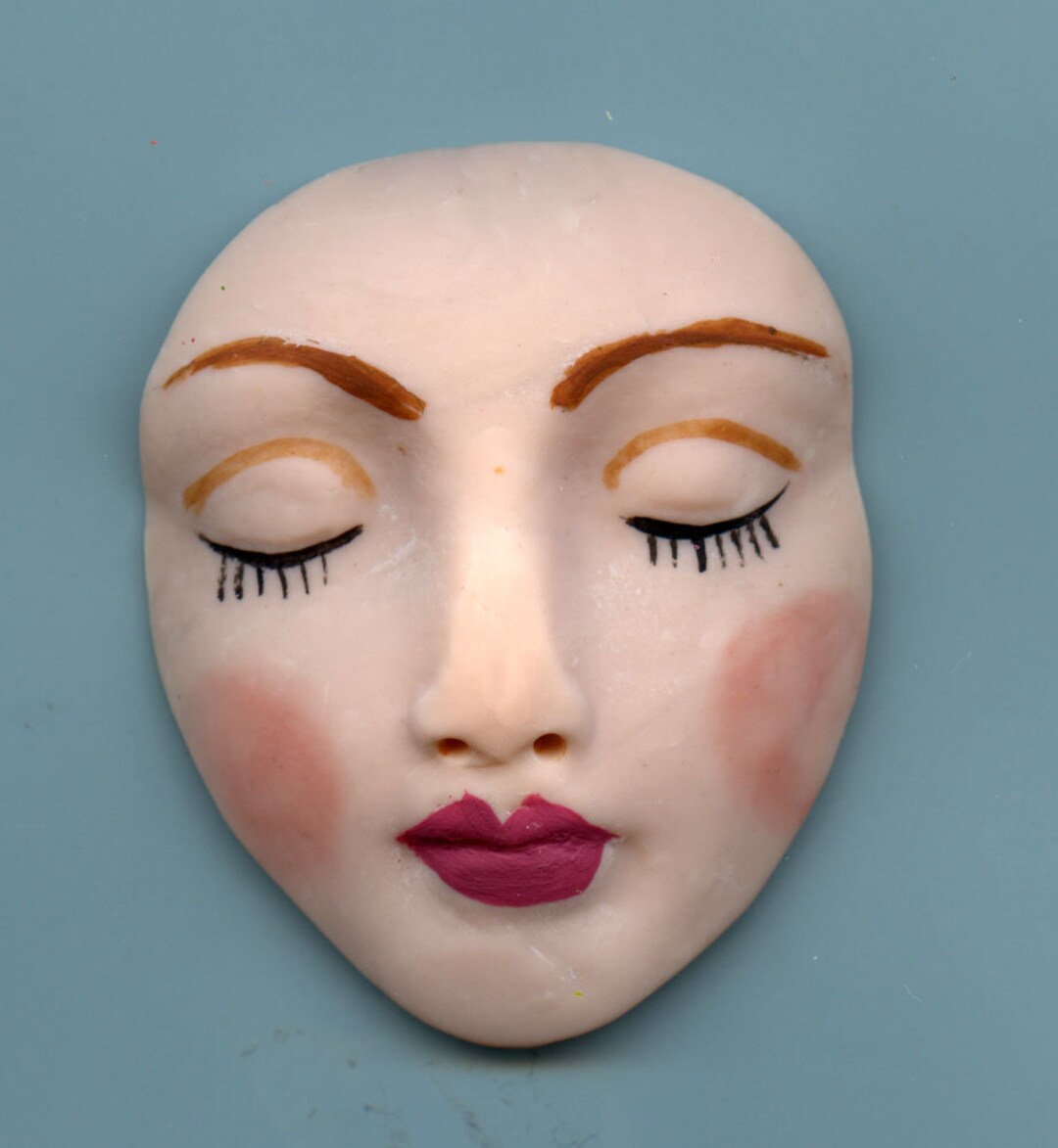 NEW !! Polymer Clay Angel Face Cab 2" Long X 1 3/4" Wide A 71 - Etsy