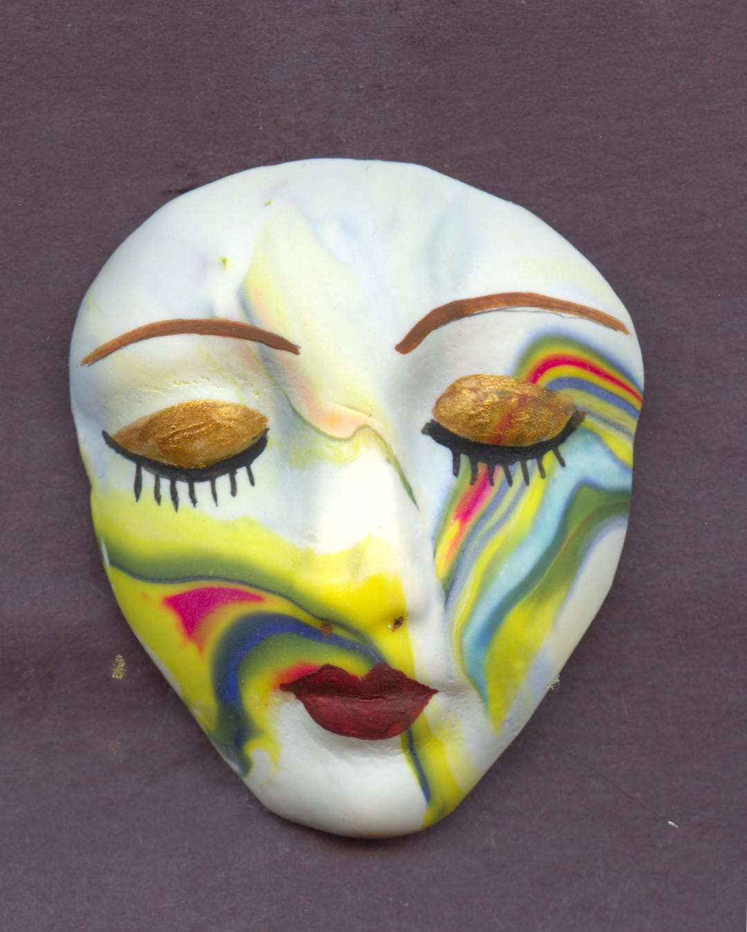 New Polymer Clay One of A Kind Detailed Abstract Clay Face A97 - Etsy