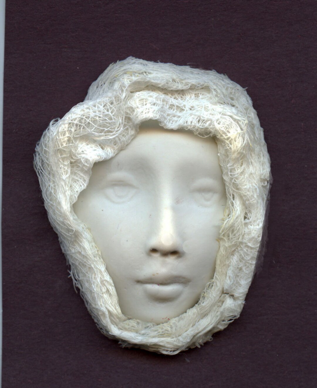 Polymer Clay Face With Fabric Hat OOAK 2 1/4" Long X 2" Wide AF 4 - Etsy