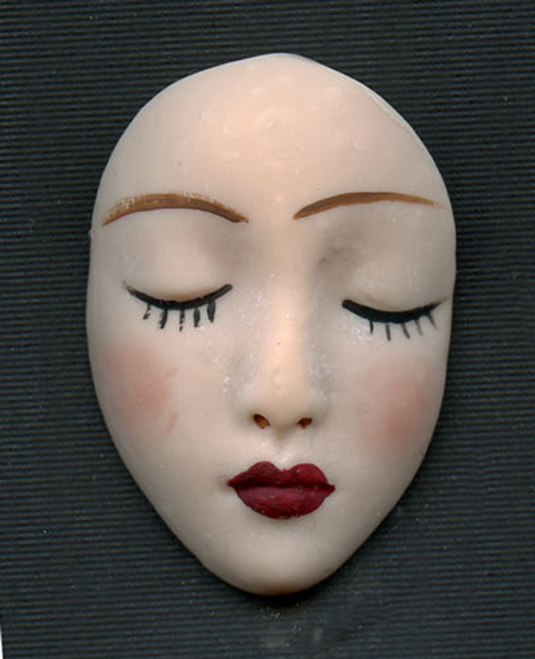 Polymer Clay Angel Face Cab FLF 2 1 3/4 X 1 1/4 - Etsy
