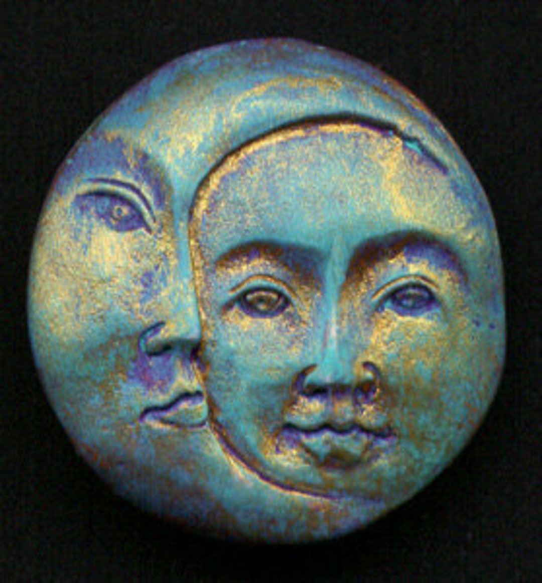 Polymer Clay Sun and Moon Cab SMC 2 - Etsy