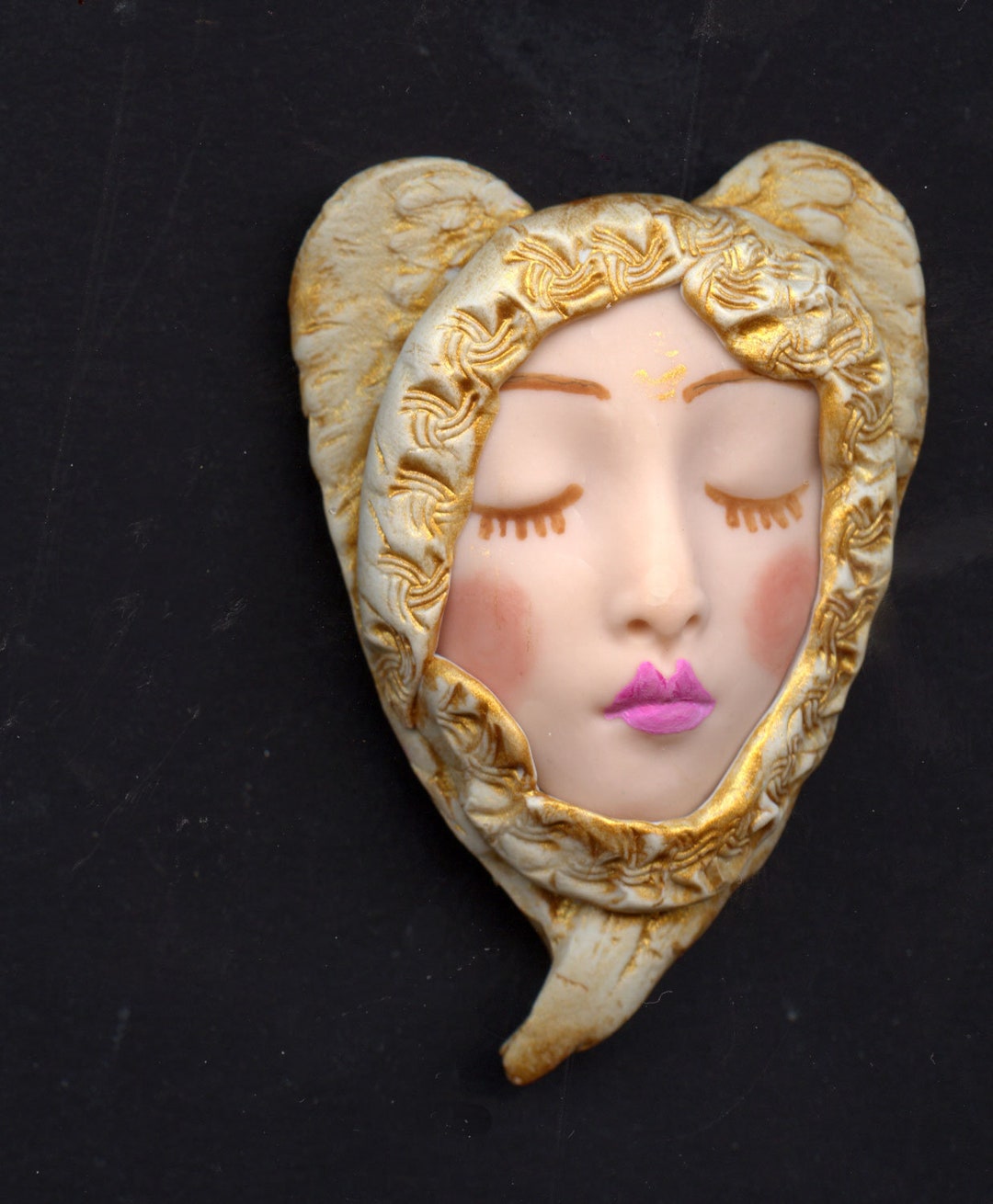 Polymer Clay Angel Cab White Gold 2 1/2 Long X 1 - Etsy