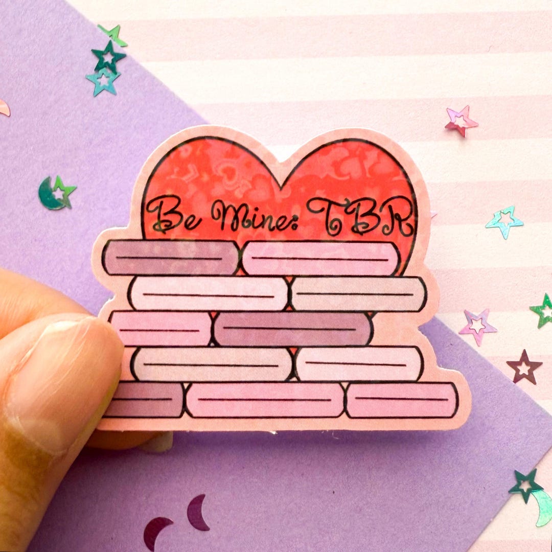 Valentine Tbr Sticker, Book Stickers, Reader Sticker, Kindle Stickers ...