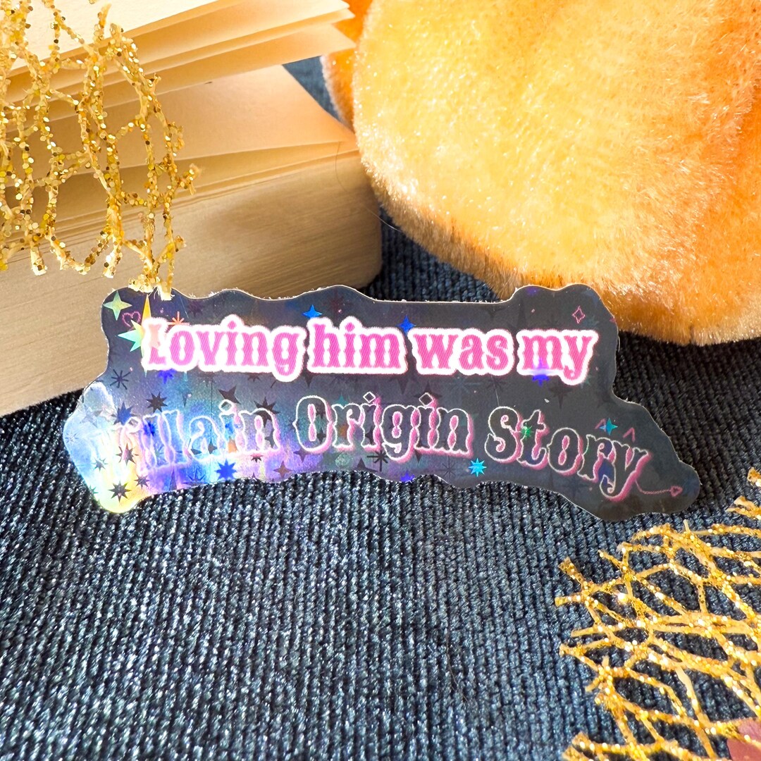 Dark Romance Holographic Sticker, Villain Origin Story, Bookish Reader ...