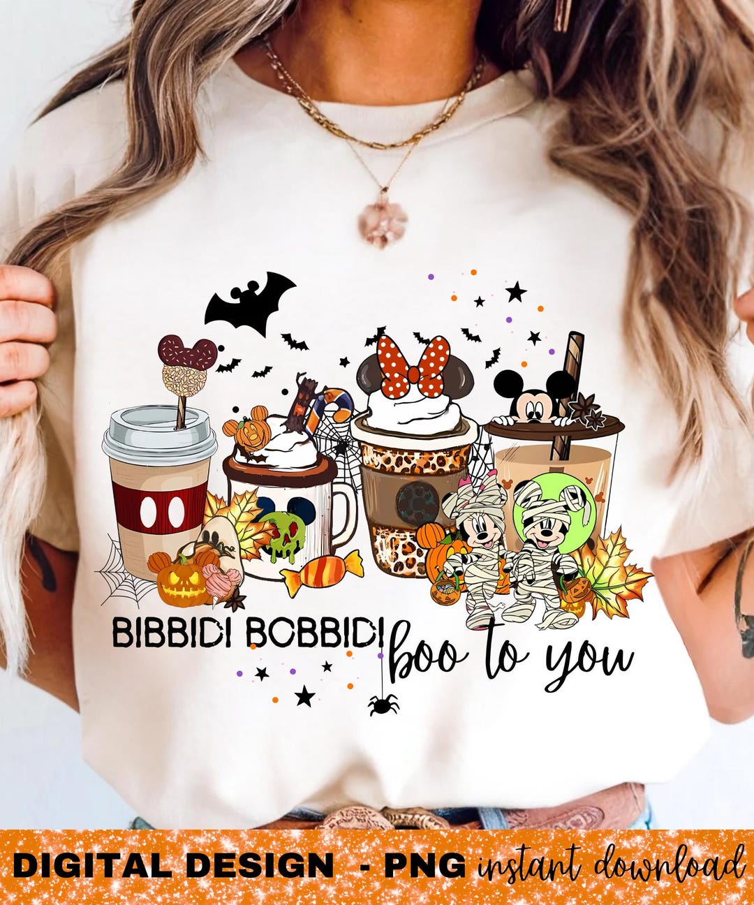 Bibbidi Bobbidi Boo Halloween Coffee PNG, Cute Disney Vacation ...
