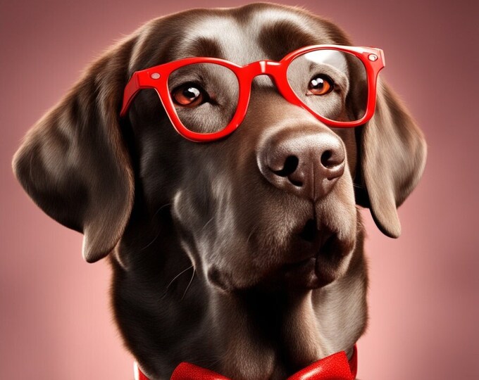 Smarty Chocolate Lab, a Large Format, Original Diamond Painting Kit ...
