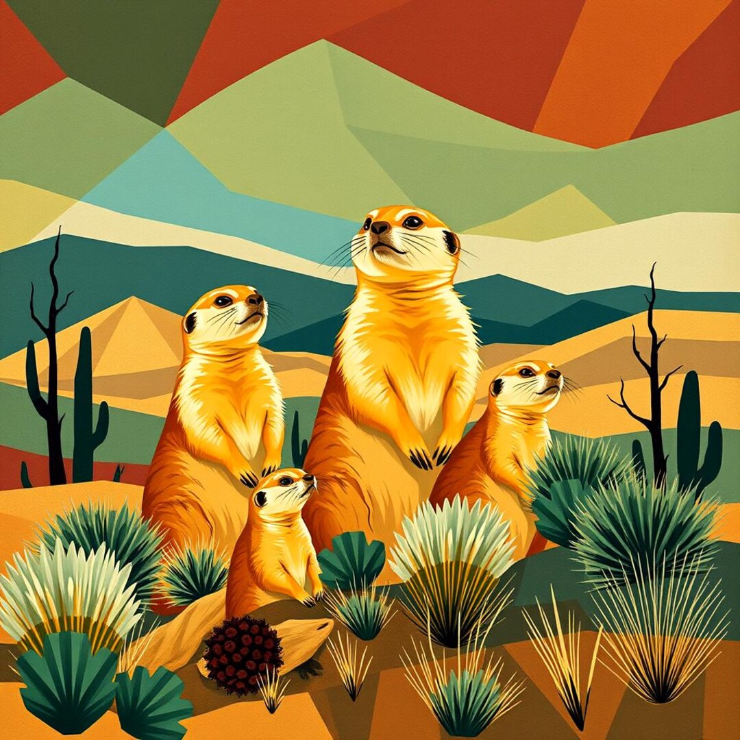 Prairie Dog Family, a Large Format Diamond Painting Kit, a Diamond Art ...