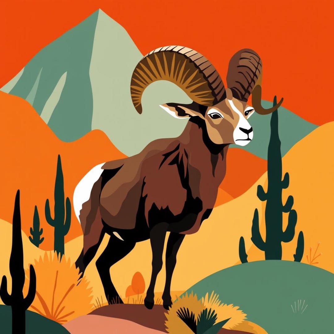 Big Horn Sheep, a Large Format Diamond Painting Kit, a Diamond Art ...