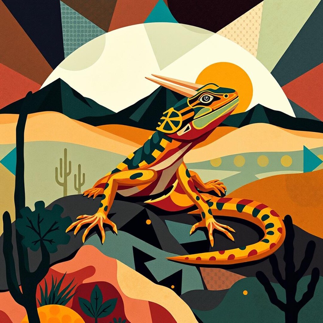 Horned Lizard, a Large Format Diamond Painting Kit, a Diamond Art ...