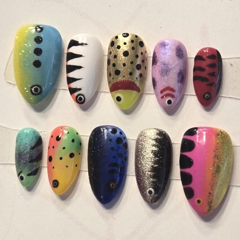 Fishing Lure Nails - Etsy