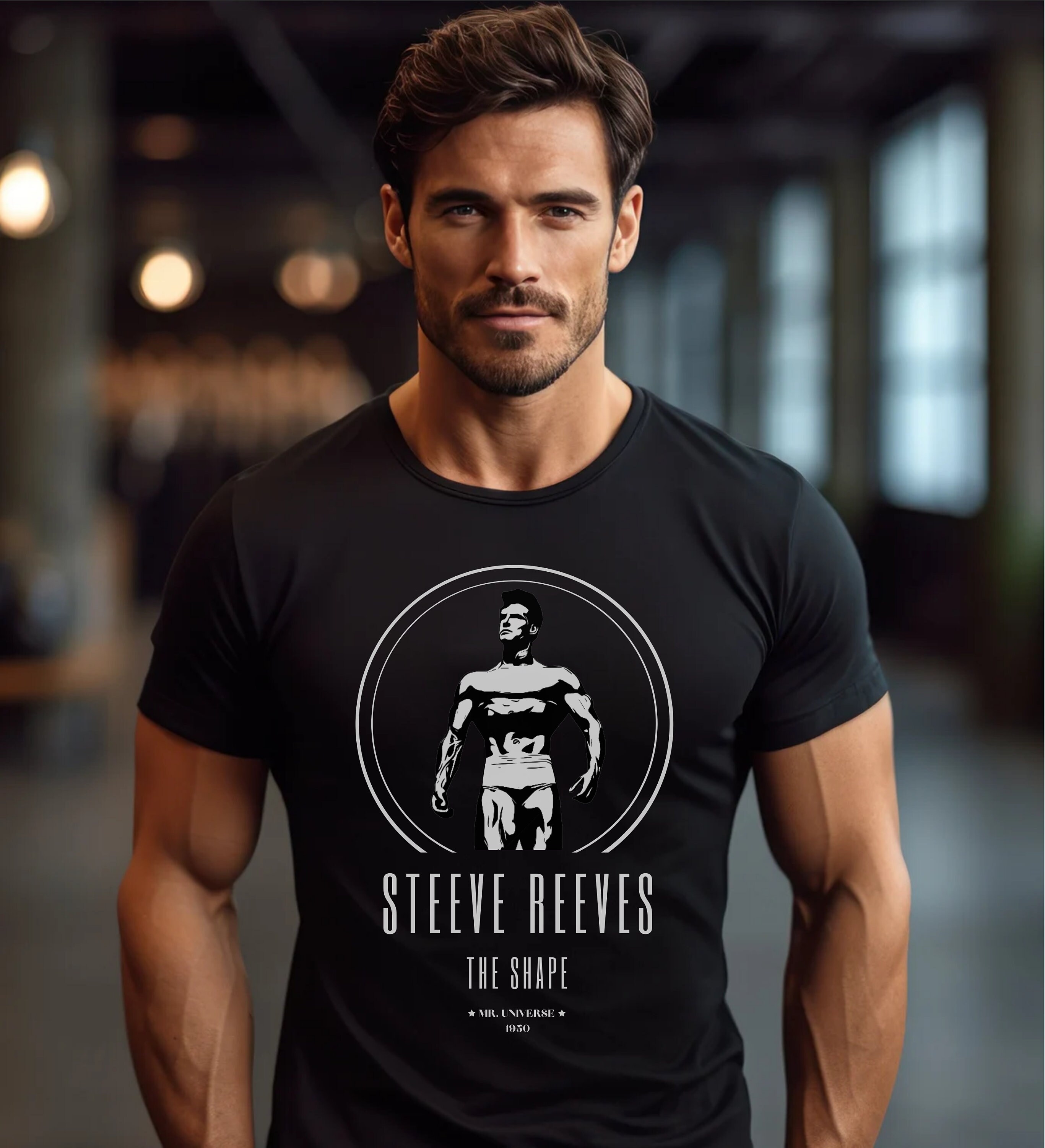 Steve Reeves Mr. Universe Classic Physique Bodybuilding T-shirt ...