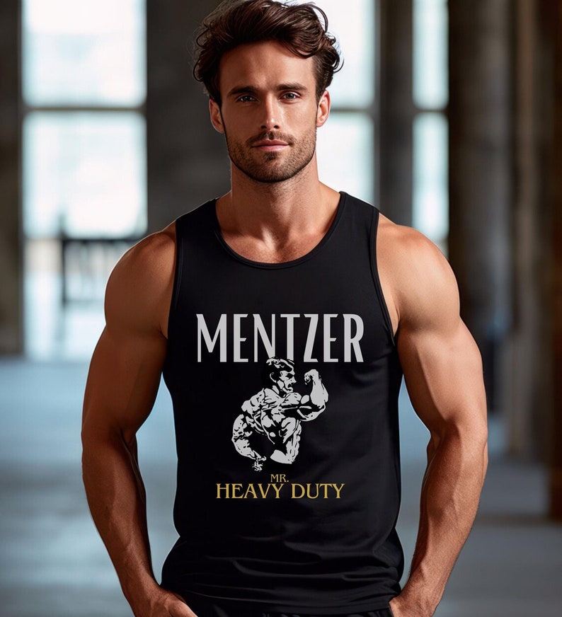 Mike Mentzer Heavy Duty Classic Bodybuilding T-shirt Tank Top Gym Art Gift 100% Cotton Black ...