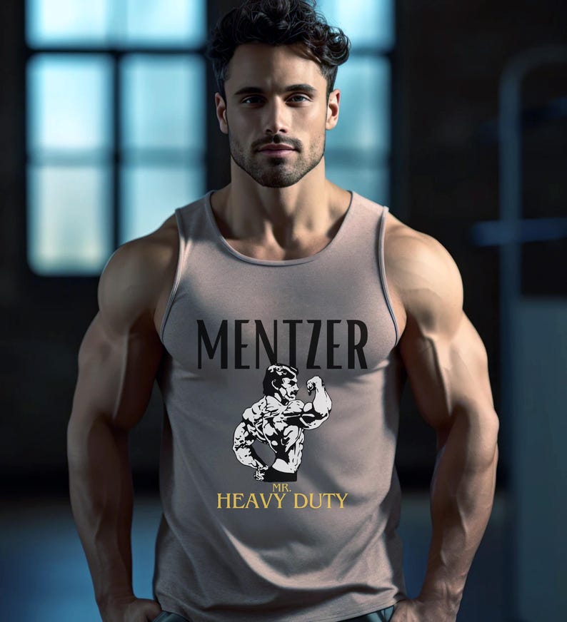 Mike Mentzer Heavy Duty Classic Bodybuilding T-shirt Tank Top Gym Art Gift 100% Cotton Black ...