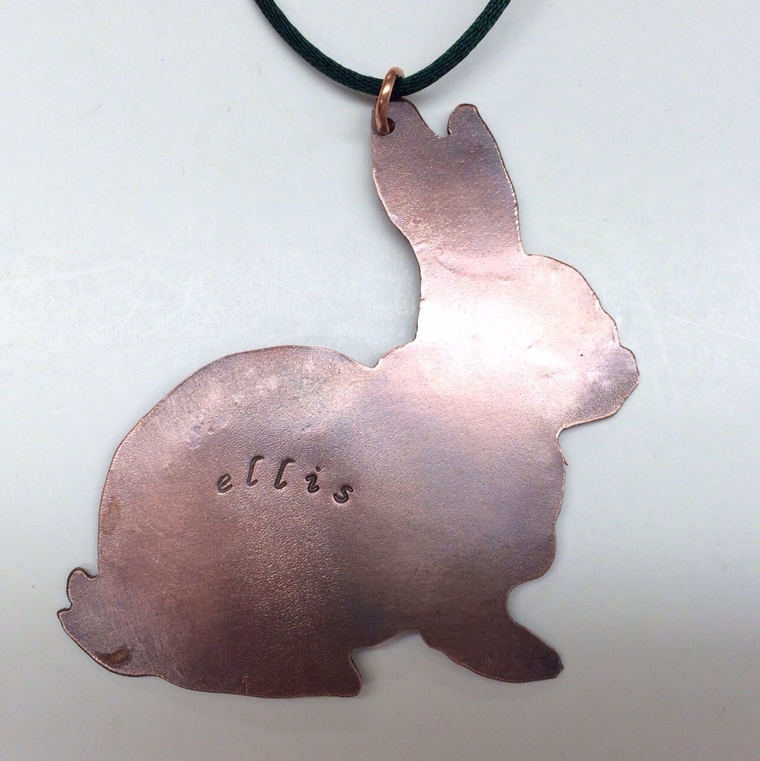 Copper Bunny Rabbit Ornament, Blank or Personalized - Etsy