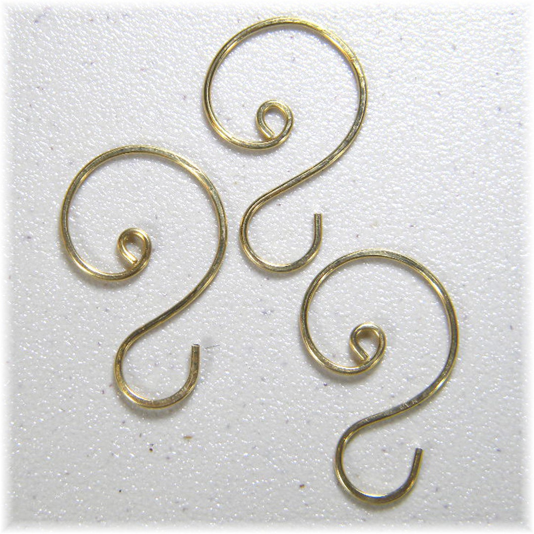 Small Gold 1 1/8 to 1 1/4 Ornament Hooks, Set of 12 - Etsy