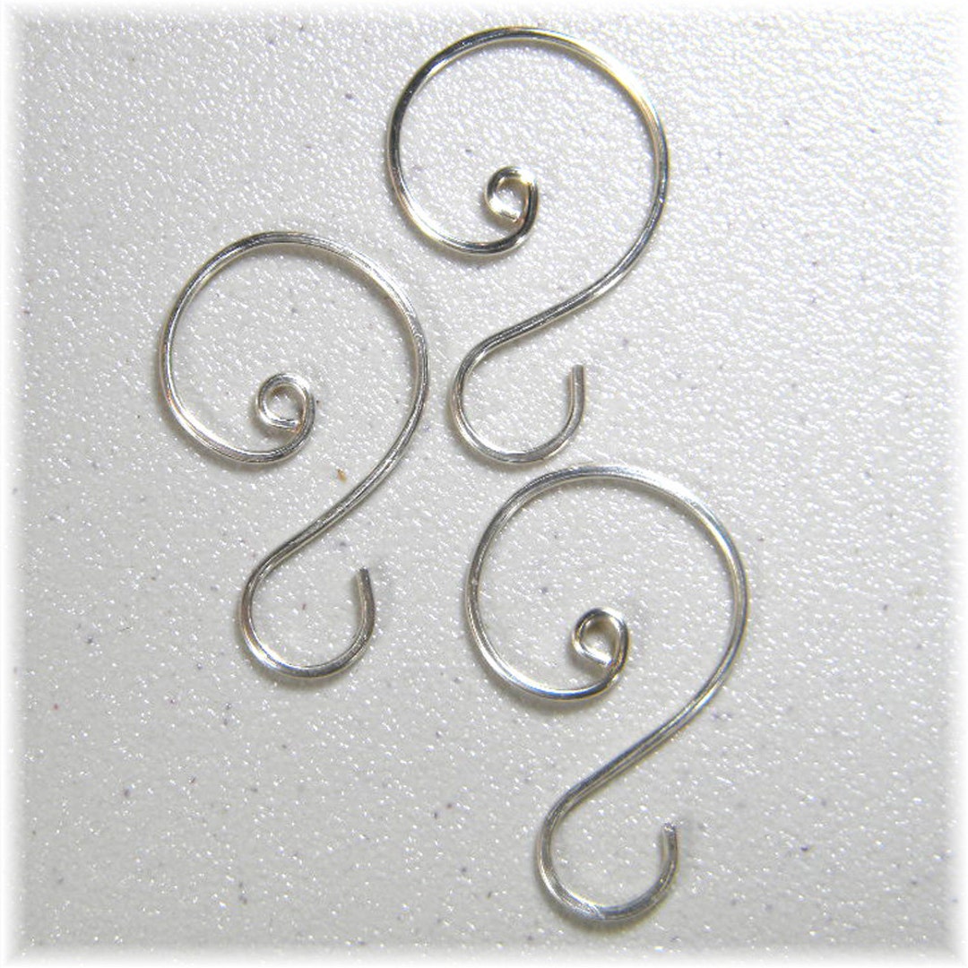 Small Silver 1 1/8 to 1 1/4 Ornament Hooks, Set of 12 - Etsy