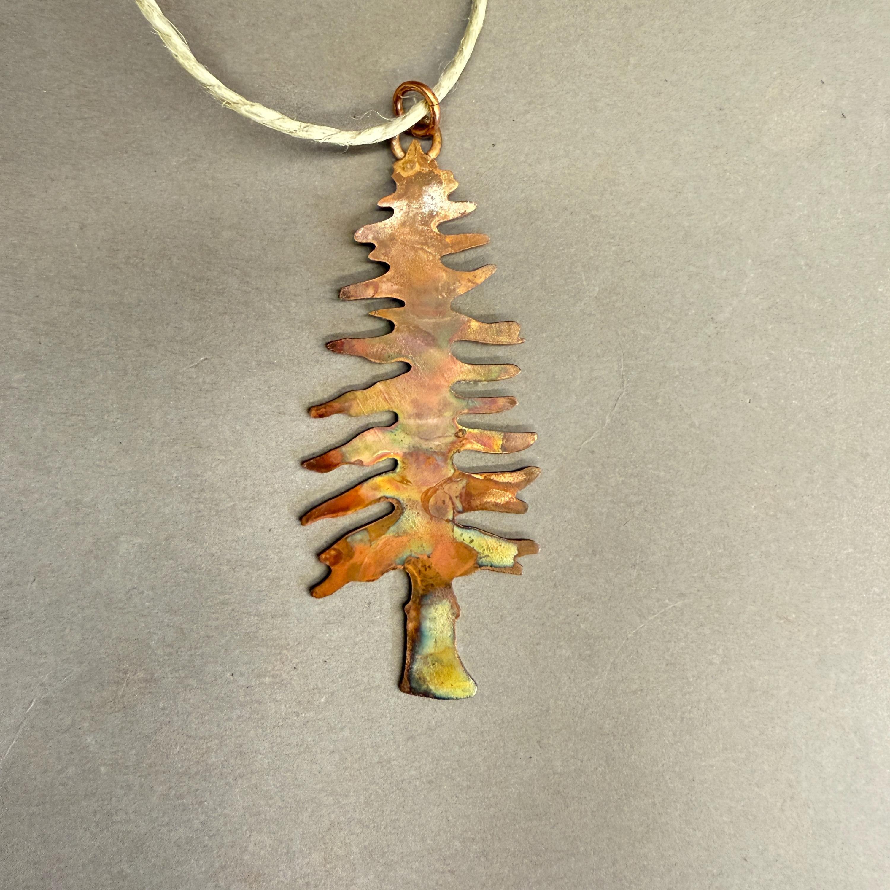 Copper Evergreen-redwood-pine Tree Ornament - Etsy