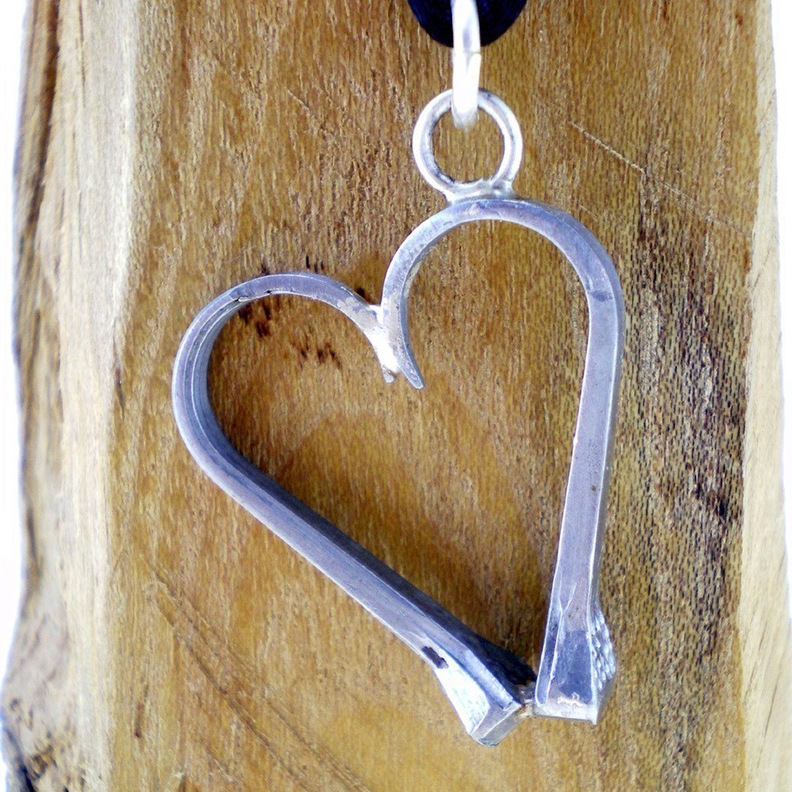 Horseshoe Nail Heart Pendant Necklace - Etsy Horseshoe Nail Heart Pendant Necklace - Etsy