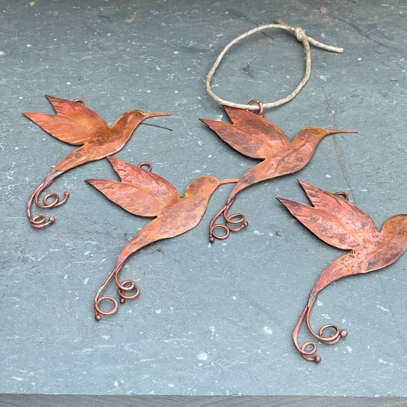 Copper Hummingbird Ornament | Etsy
