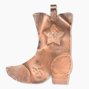 Copper Cowboy Boot Ornament - Etsy