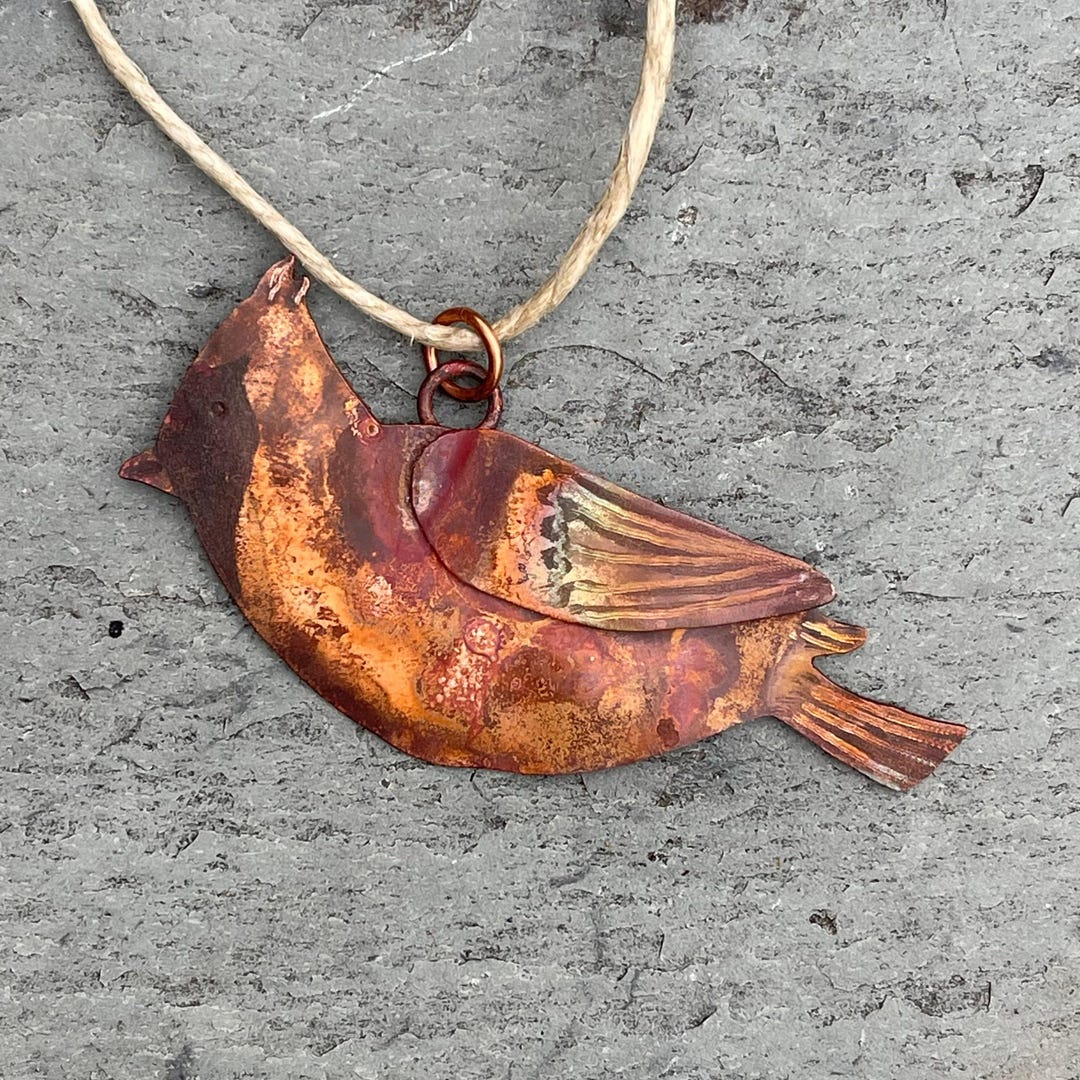 Copper Cardinal Ornament - Etsy
