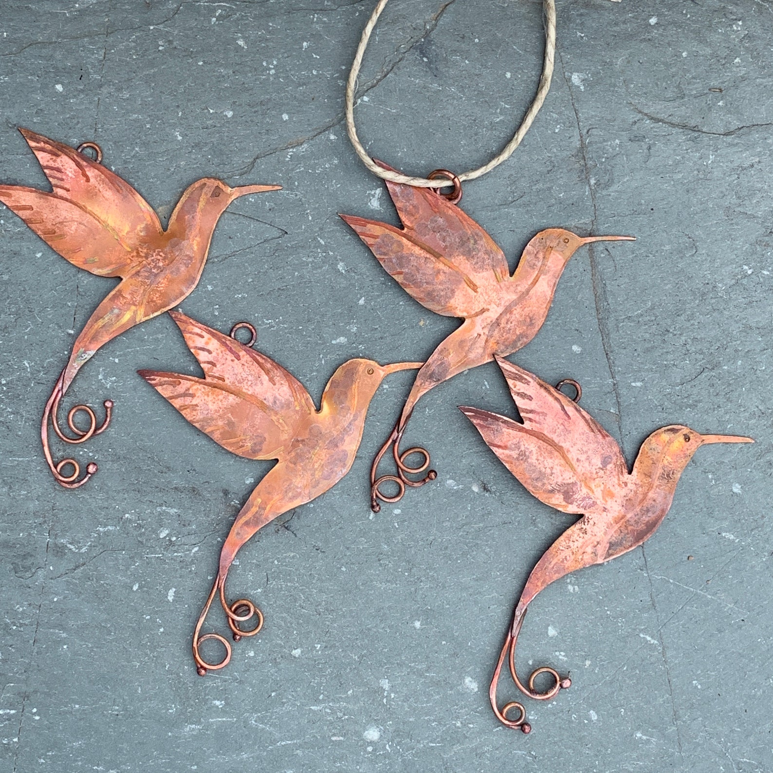 Copper Hummingbird Ornament | Etsy