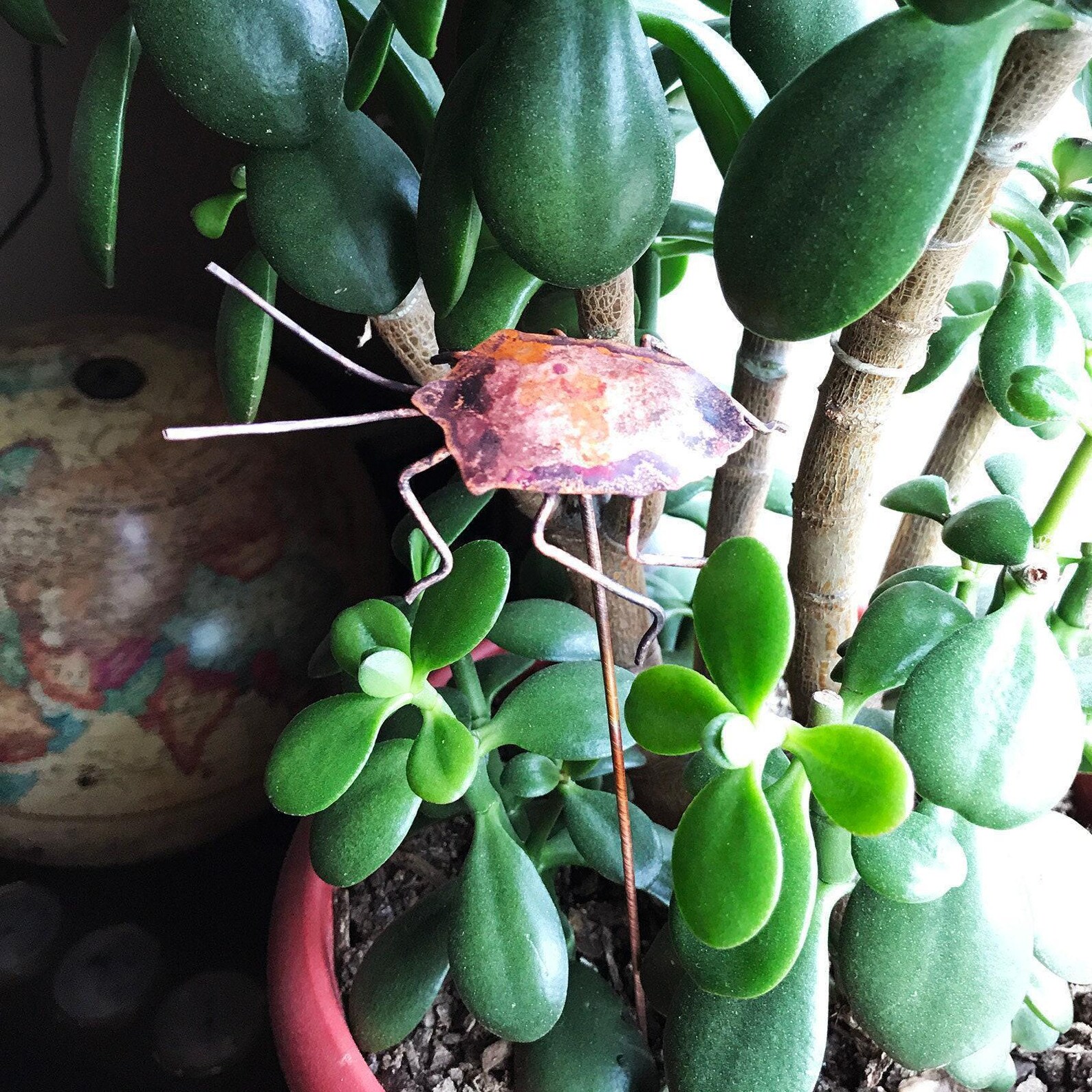 Copper Stink Bug Plant Stake, Shield Bug Garden Decoration - Etsy