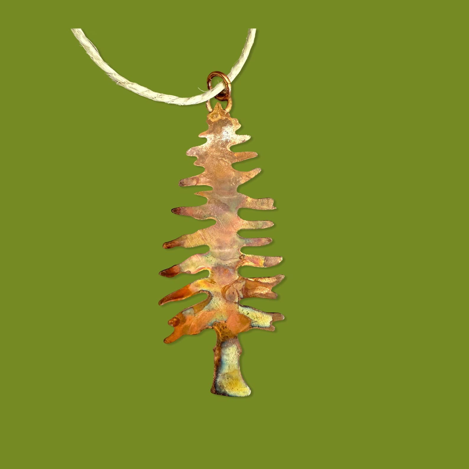 Copper Evergreen-redwood-pine Tree Ornament - Etsy