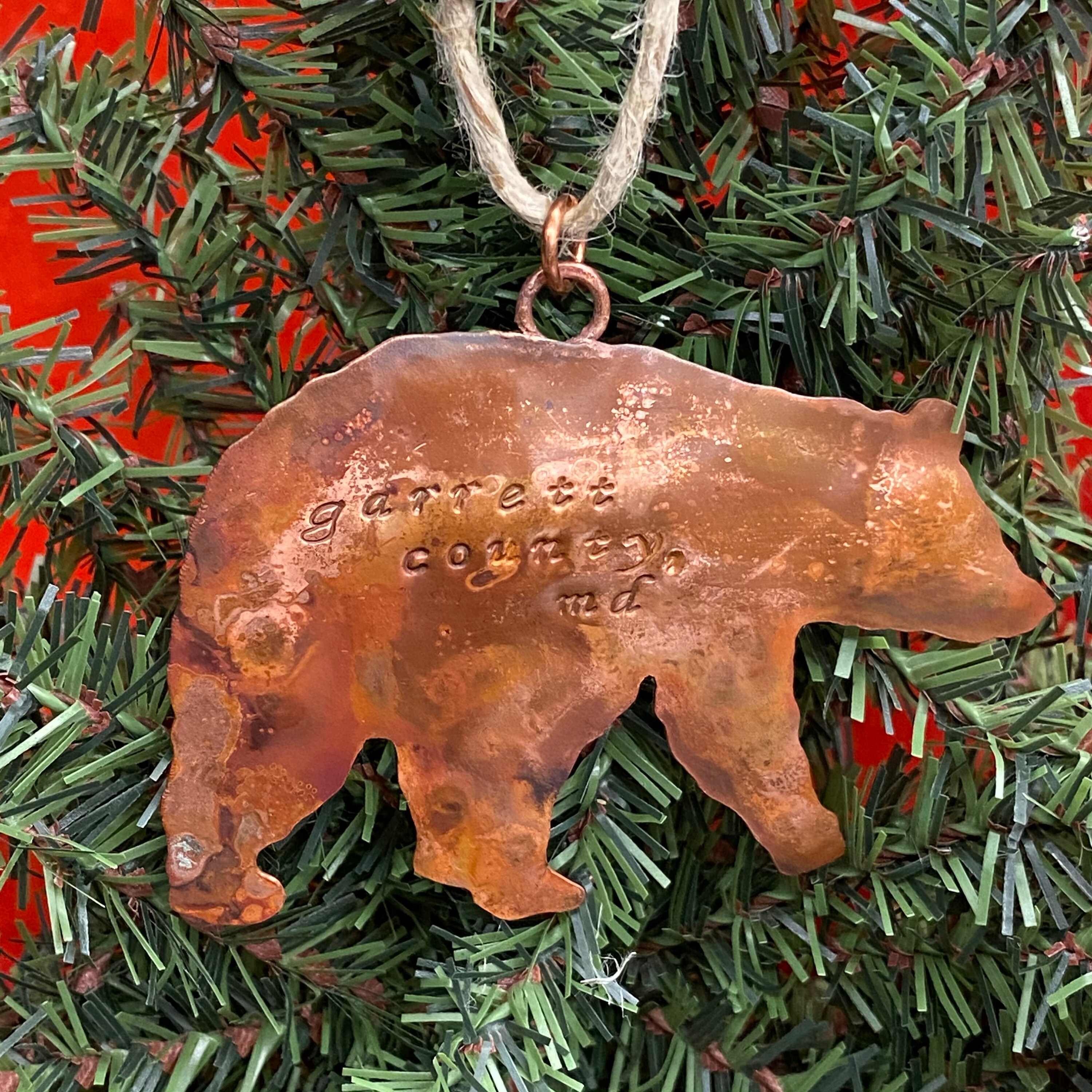 Copper Bear Ornament Deep Creek Lake or Garrett County MD - Etsy Australia