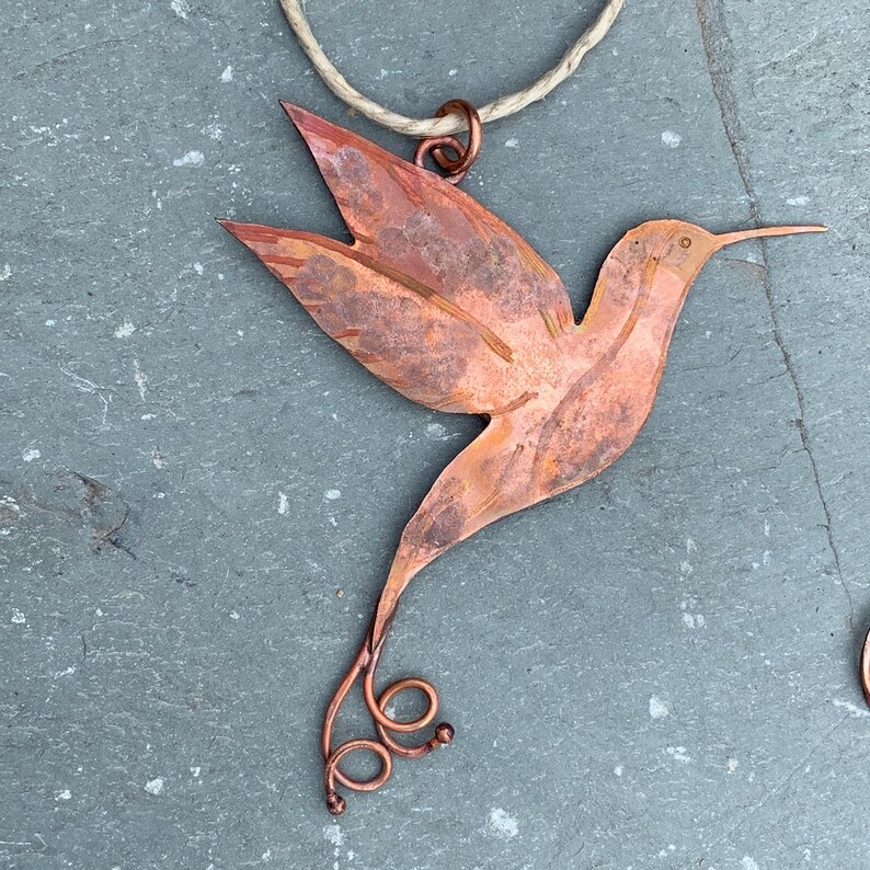 Copper Hummingbird Ornament - Etsy