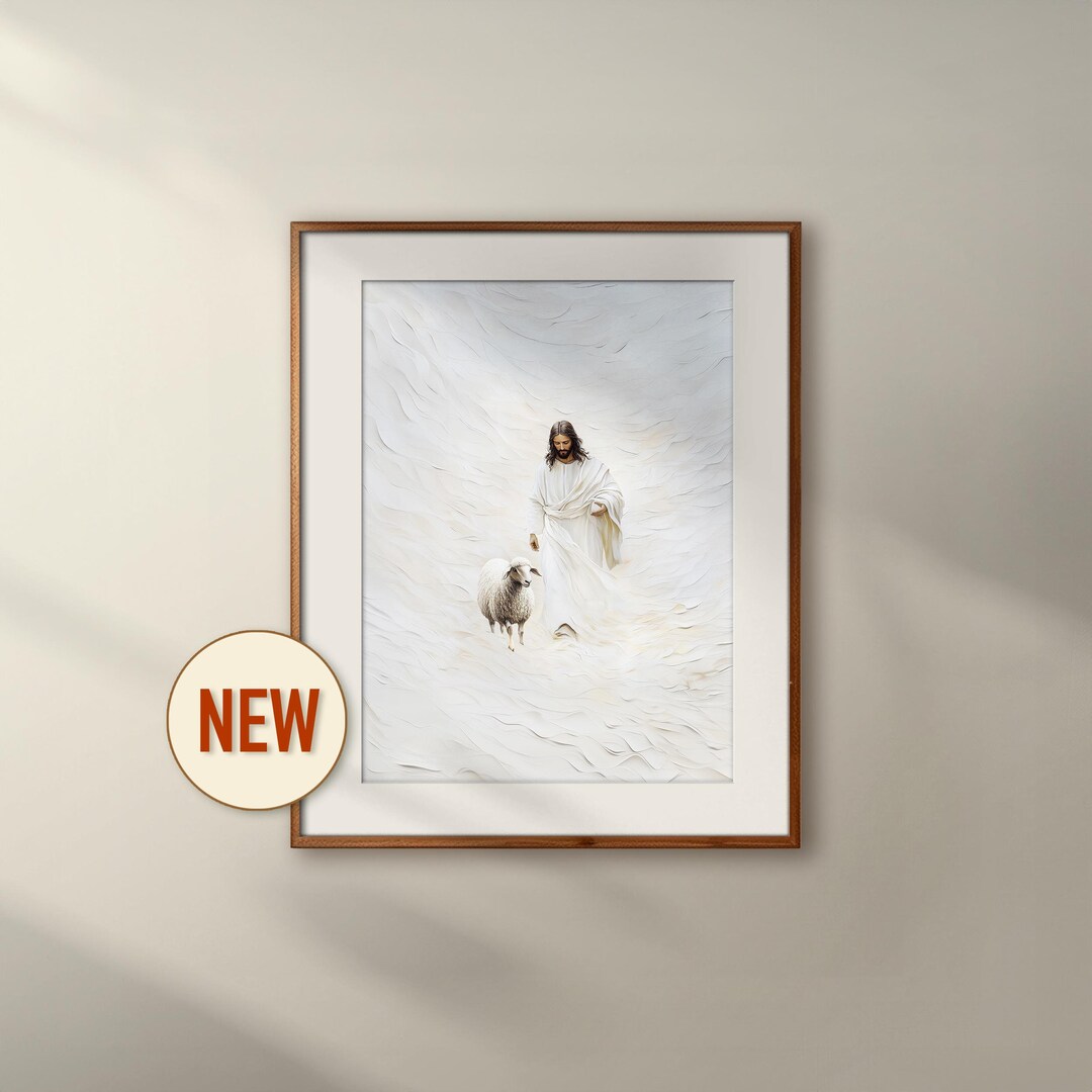 Jesus and the Lost Sheep Print, Christian Home Decor (digital Download ...