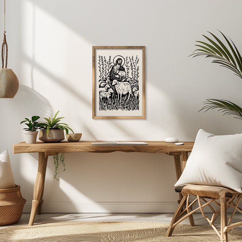 Parable of the Lost Sheep Christian Wall Art Unframed Print Good ...