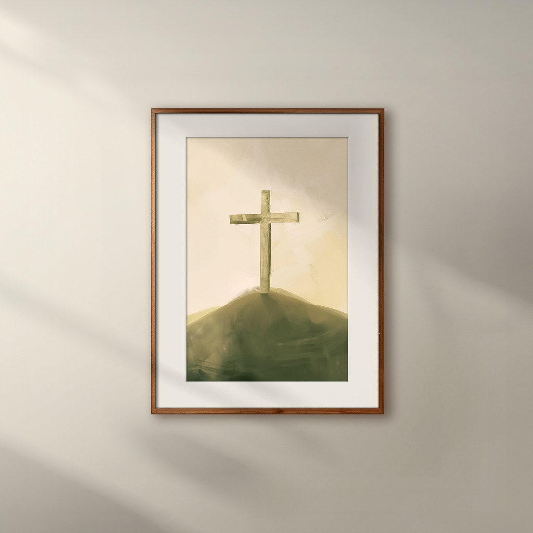 Modern Christian Wall Art Cross Minimalist Painting Church Home Decor ...