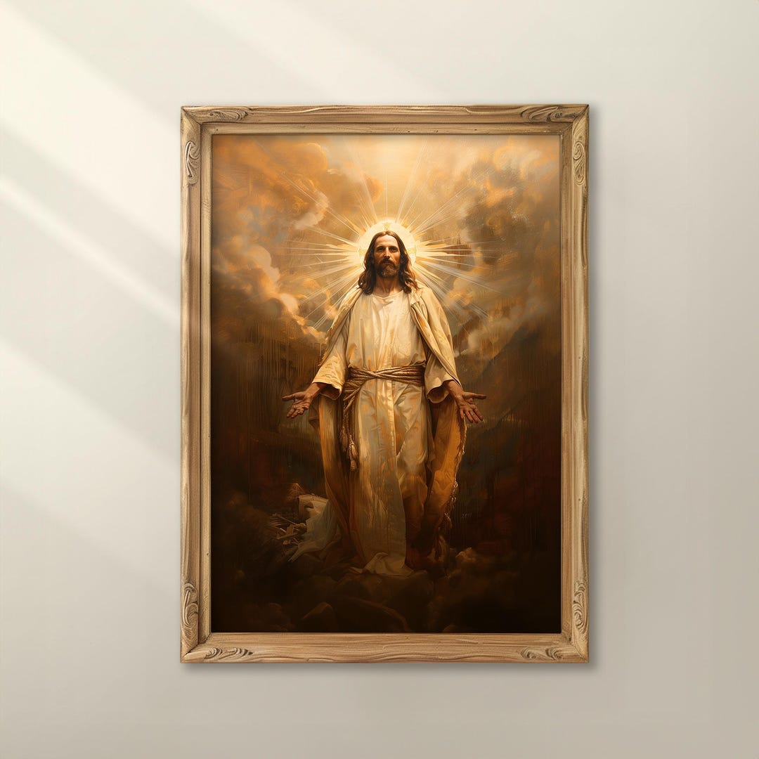 Modern Christian Art Jesus Portrait Painting, Jesus the Savior, Church ...